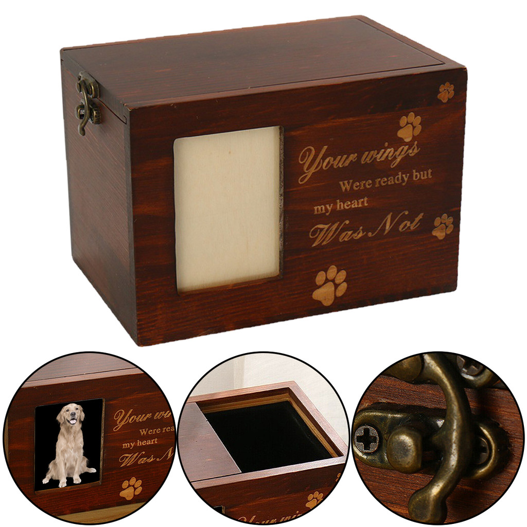 1 PCS Ashes With Photo Frame Memory Box Pet Memorial Pet Urn for Ash ...