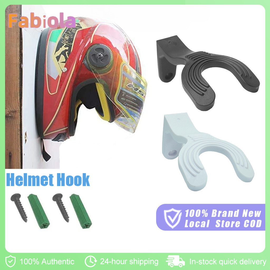 3D Black Printed Helmet Holder Wall Mount Heavy Duty ABS Plastic ...