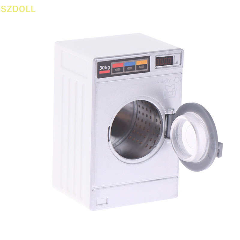 [cxSZDOLL] 1:12 Dollhouse Miniature Washing Machine Home Appliance ...