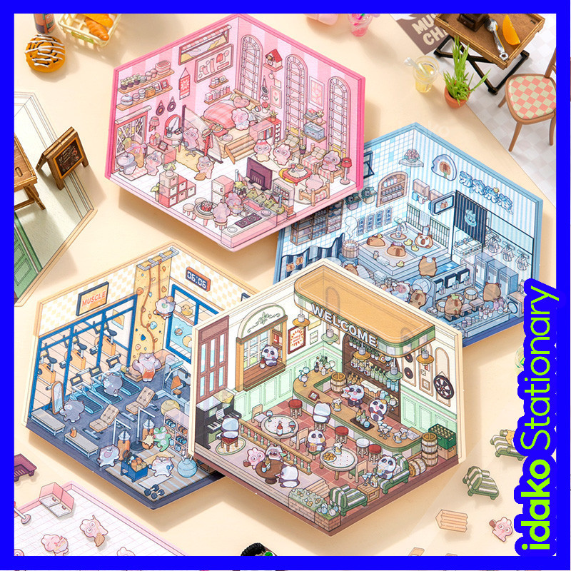 Idako 3D Stickers Miniature Ready Stock [Storage Landscaping Series ...