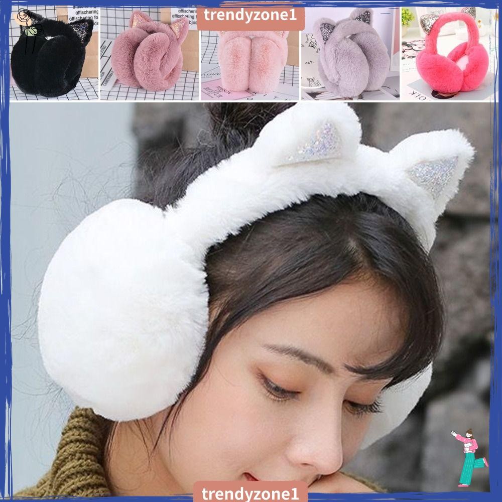 TRENDYZONE1 Ear Muff, Plush Cold Protection Ear Cover, Lovely Glitter ...