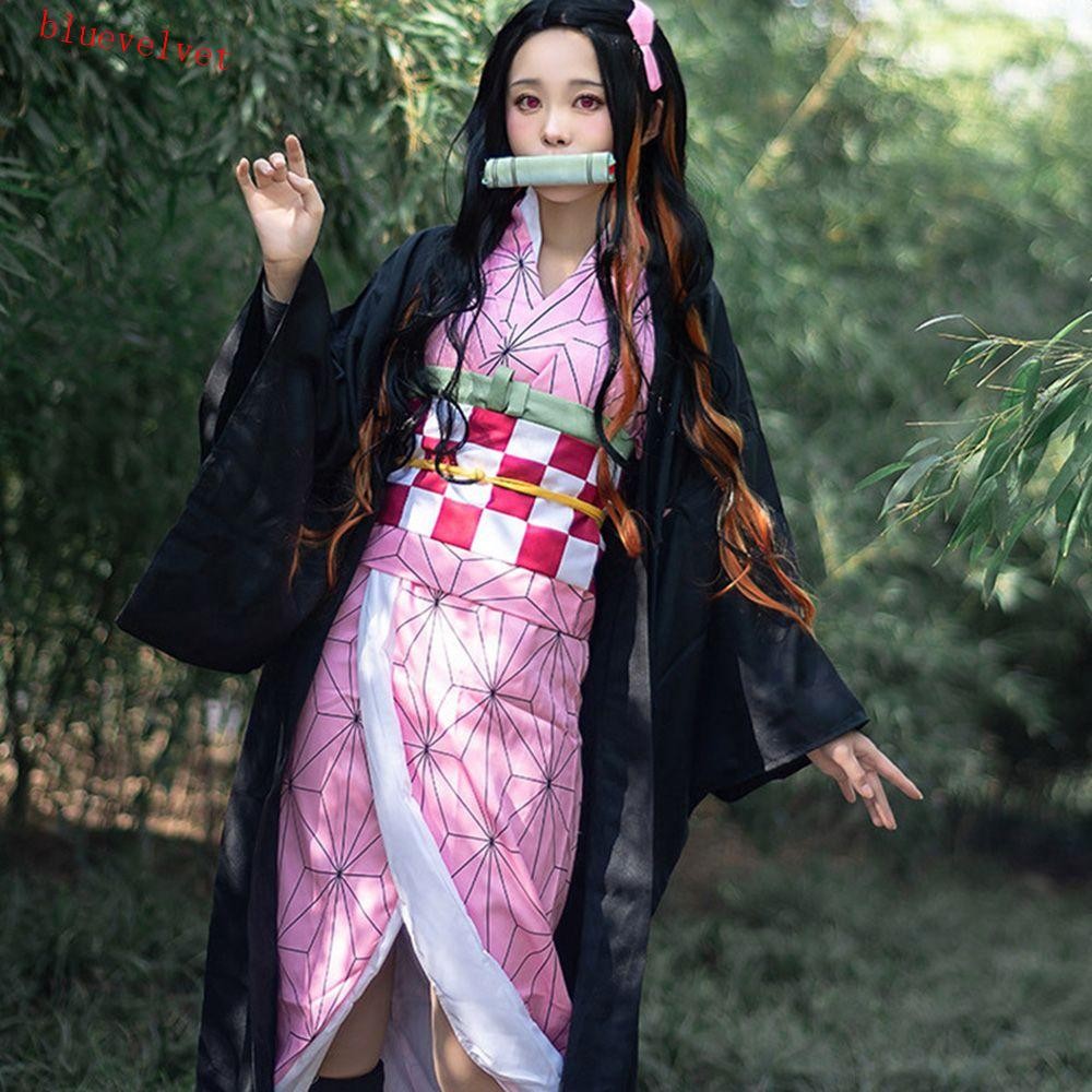 BLUEVELVET Demon Slayer Costume Halloween Clothes Cosplay Costume Anime ...
