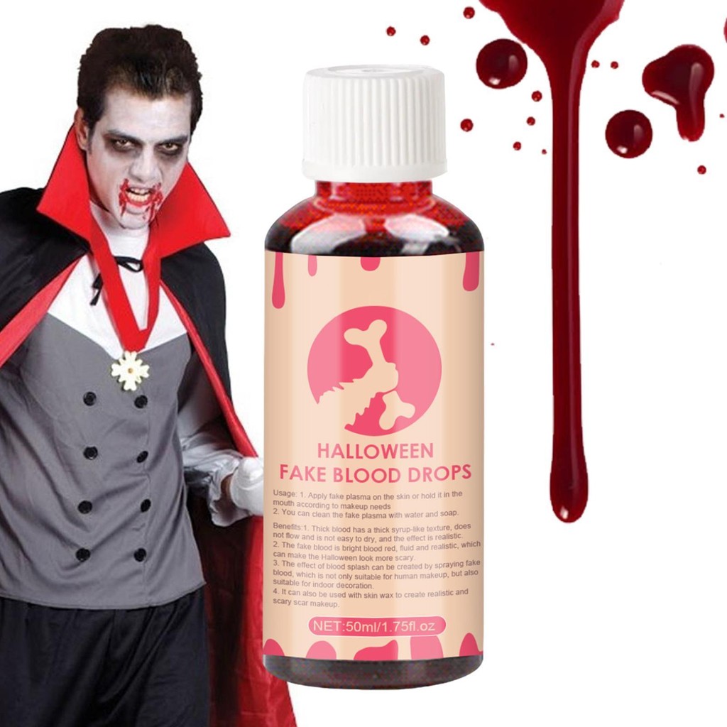 Fake Blood Washable Halloween Realistic 50ml Fake Blood Vampire Blood ...