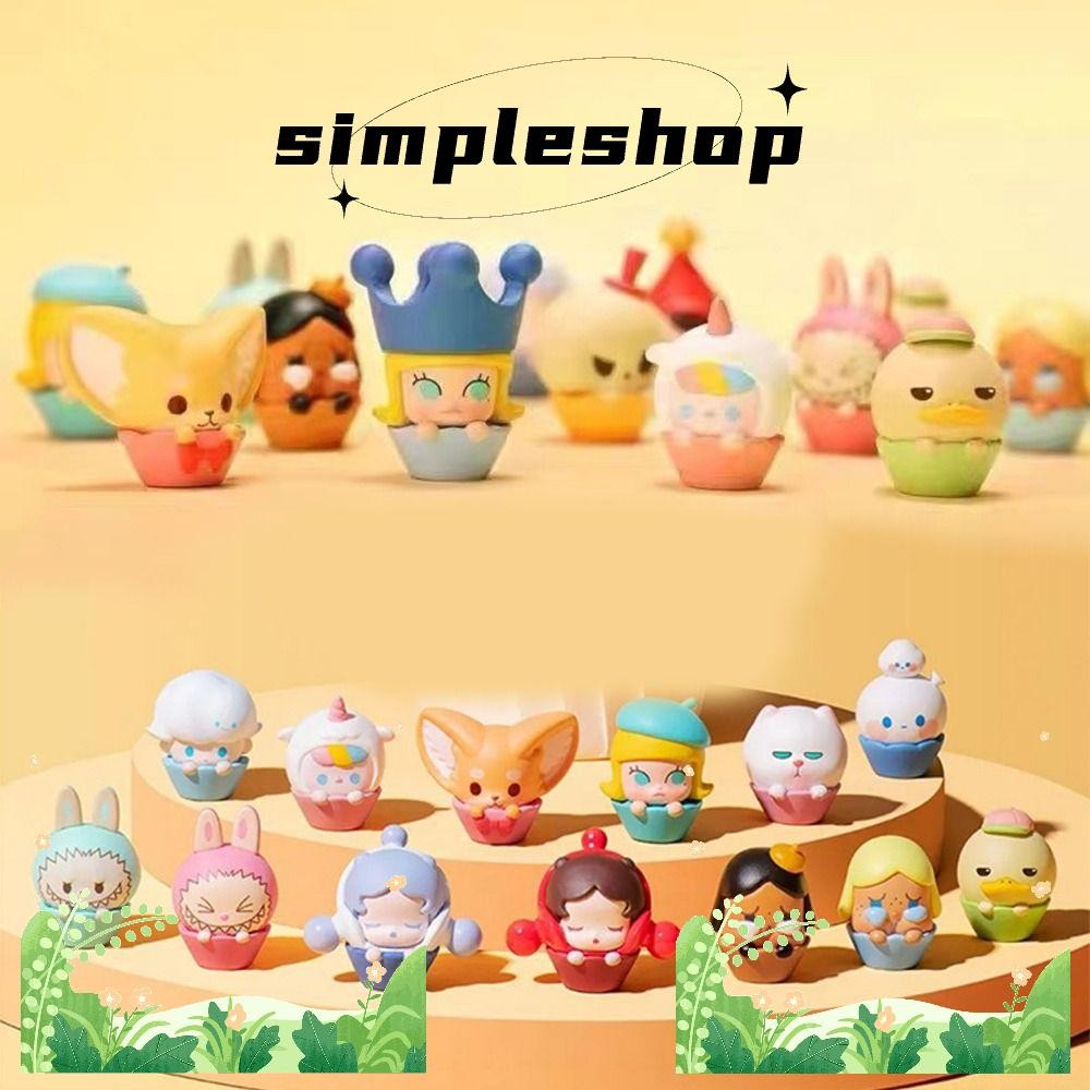 SIMPLE Box, POPMART Pop Bean Labubu Skullpanda Lavender Anime Cartoon ...
