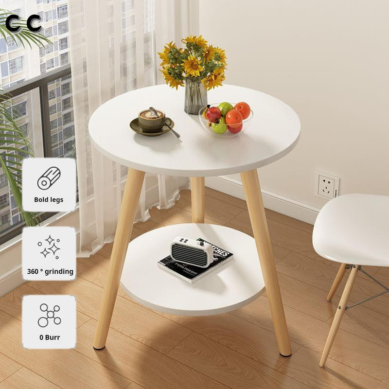 Small coffee table bedroom bedside table mini round table modern simple ...