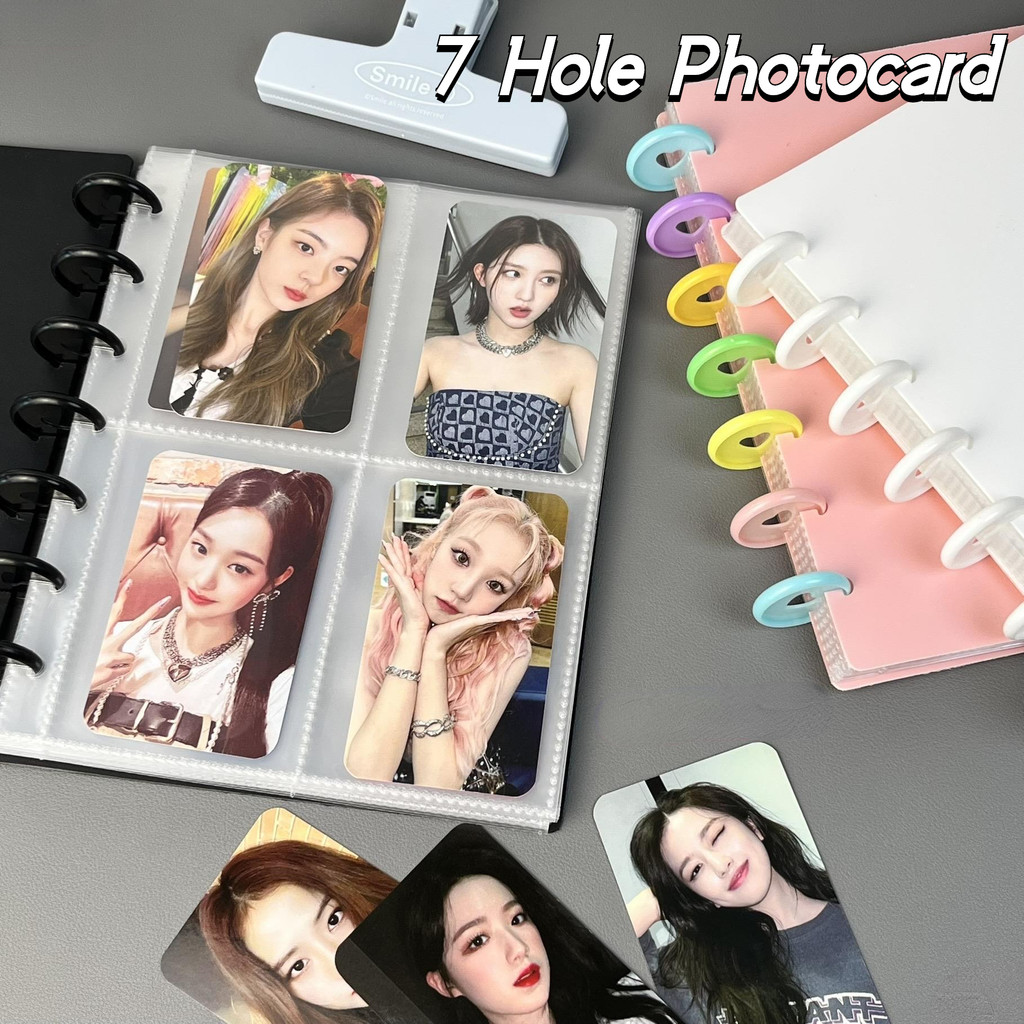 7 Hole Photocard Binder Interstitial Photo Album Photocards Postcard ...
