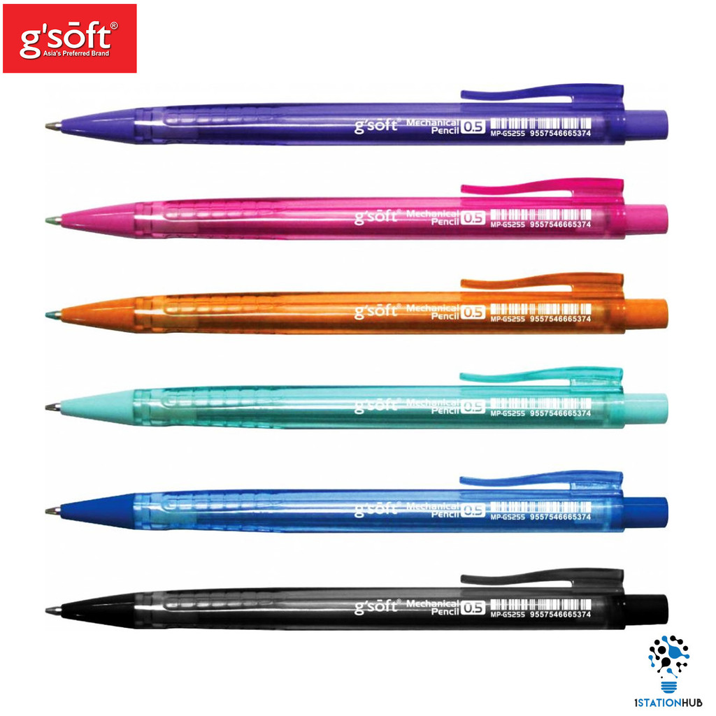 G'Soft GS255 Mechanical Pencil 0.5mm 2B Writing Pencils School Home ...