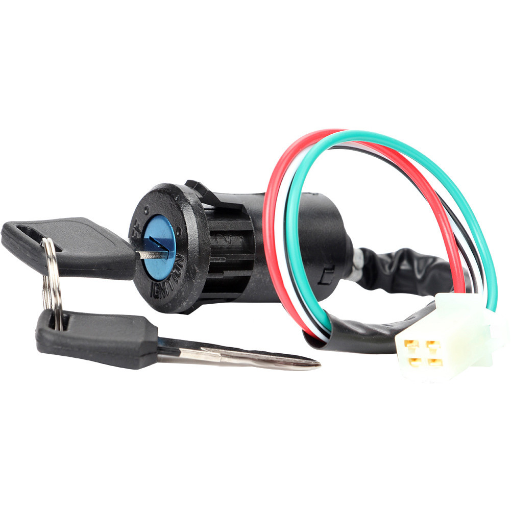 4 Wire Ignition Key Switch Lock Motorcycle Ignition Starter Switch for ...