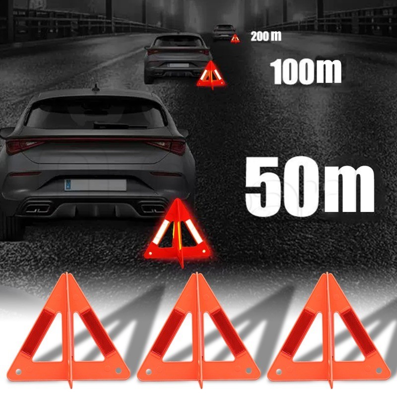 Automobile Triangle Warning Sign - Car Safety Warning Tripod - Portable ...