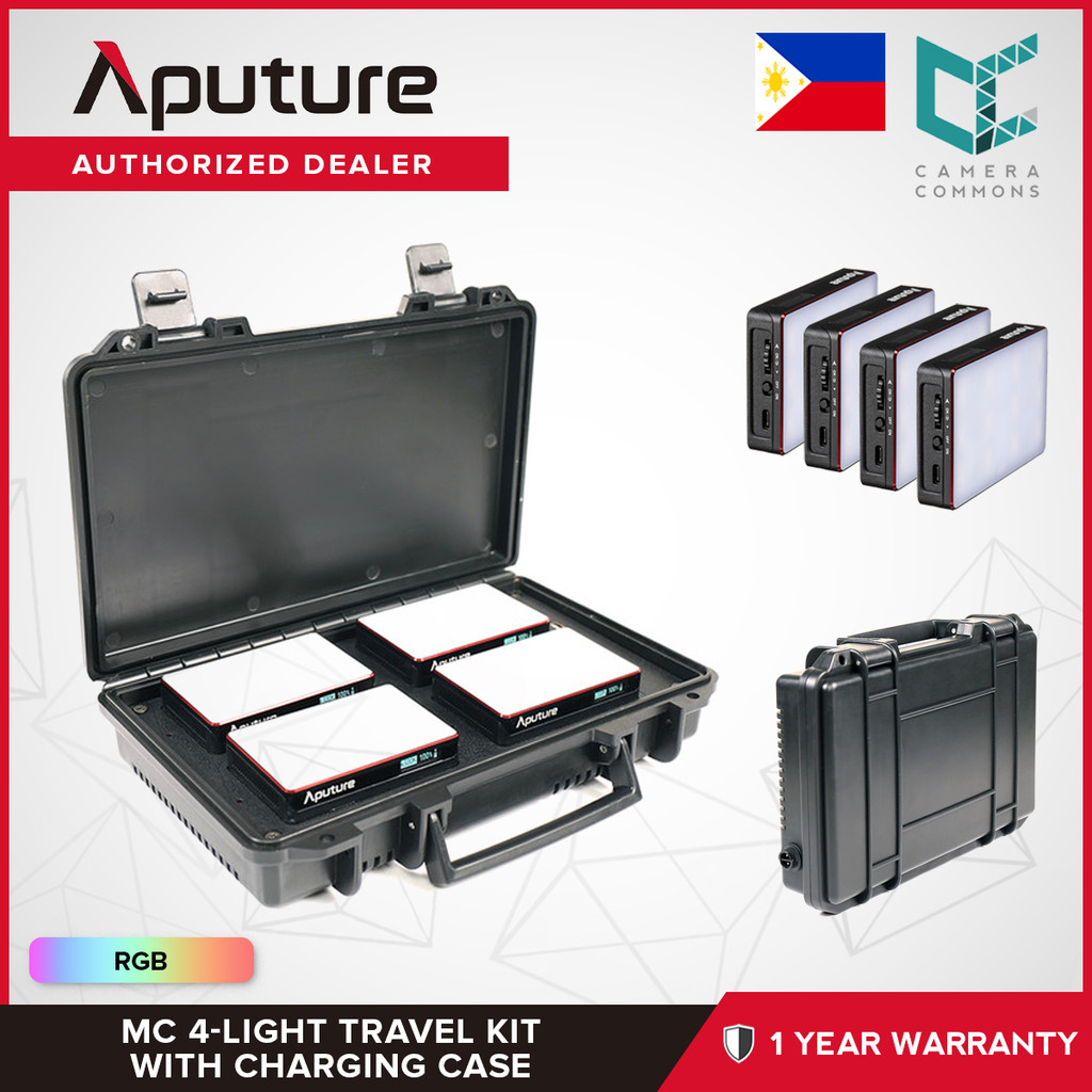 CLEARANCE Aputure MC 4 Light Travel Kit with Charging Case RGB RGBWW ...