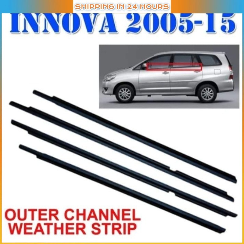 [Fast Deliver] 1Set 4pcs Weatherstrip for Toyota Innova 2005-2015 Car ...