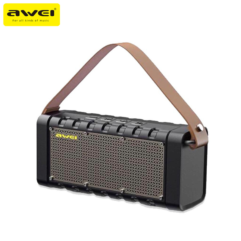 Awei Y668 Bluetooth Speaker Power Bank 2200mAh Stereo Bass Sound Indoor/Outdoor Wireless Speaker ...