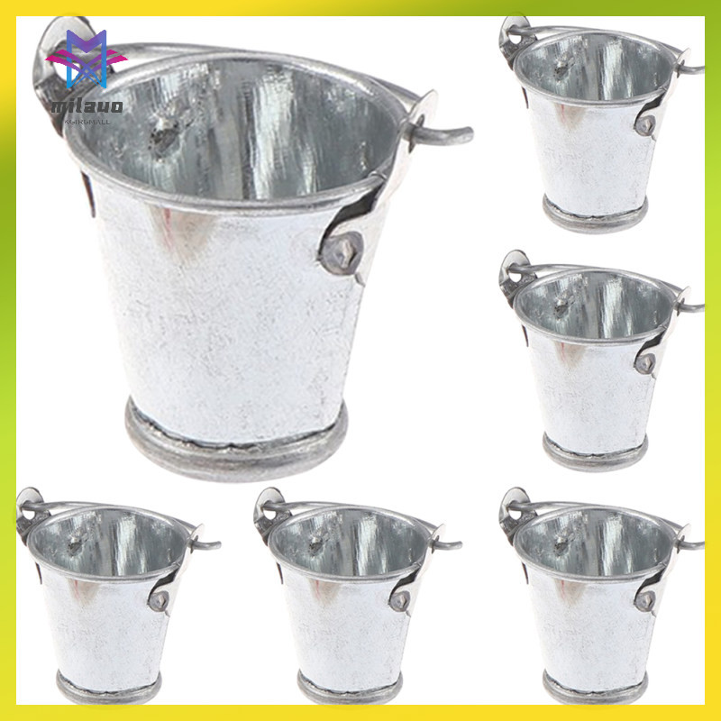 Silver Bucket Model 6 Pcs Toy Mini Miniature House Toys milauo | Shopee ...