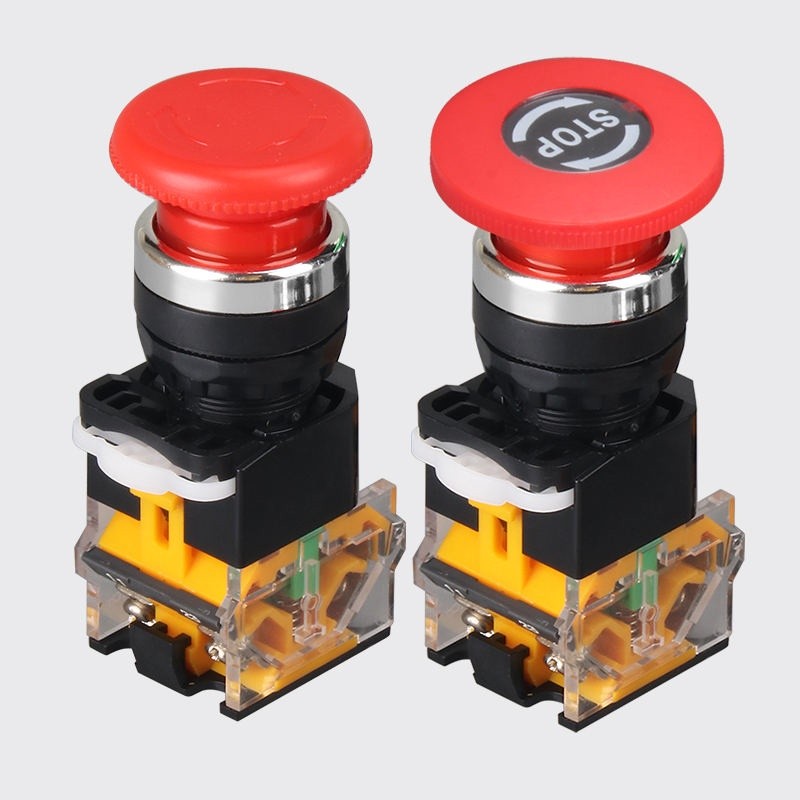 LA38-11ZS emergency stop button switch self-locking emergency switch mushroom head switch button ...