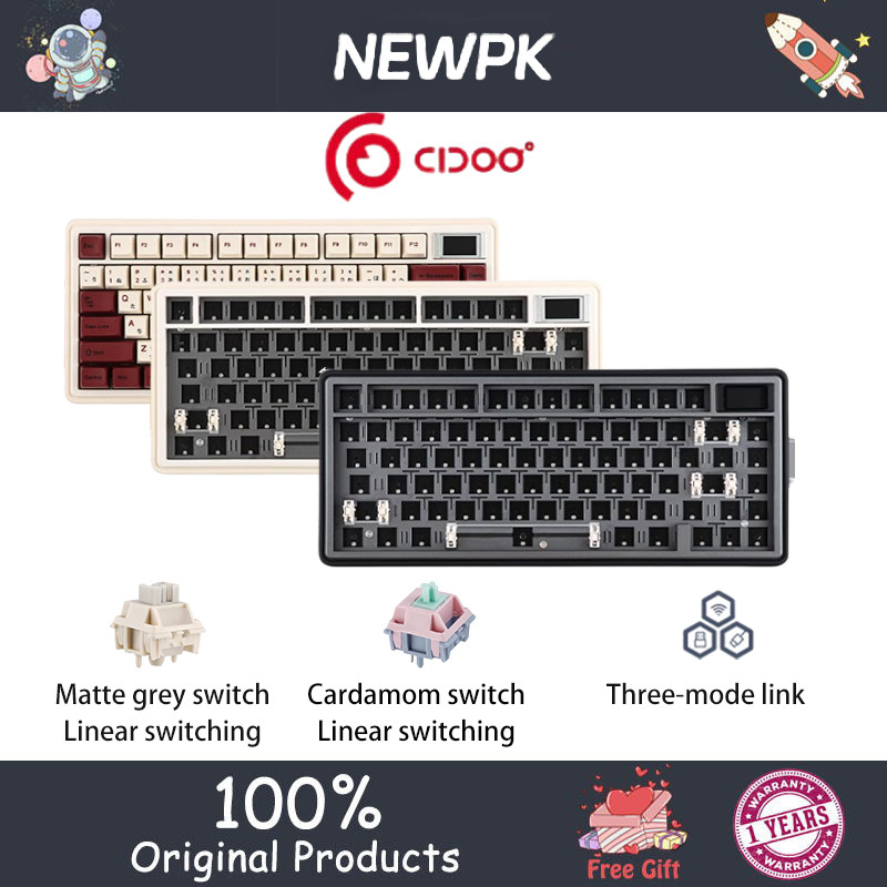 CIDOO ABM081 mechanical keyboard three-mode wireless Bluetooth | Shopee ...