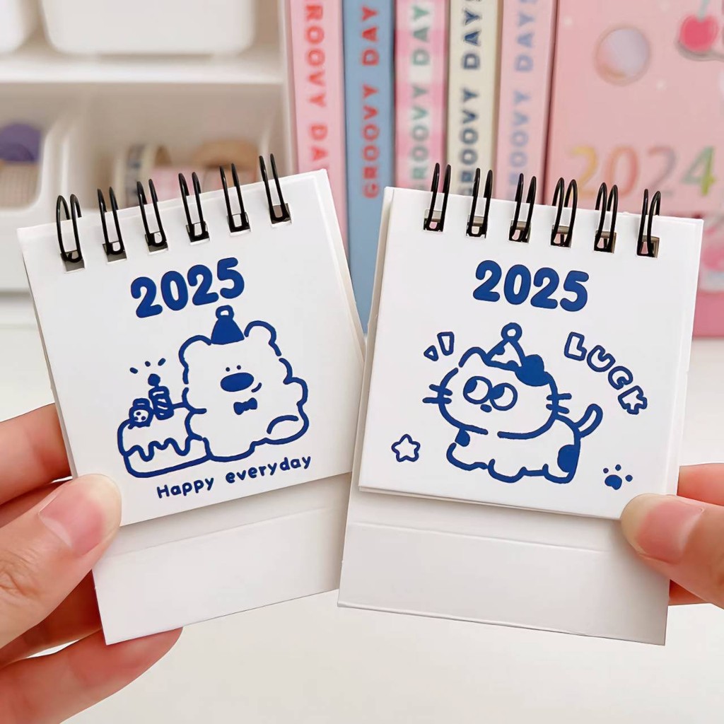 Cute ️ 2025 Calendar Desk Small Mini Minimalist Style Calendars Set ...