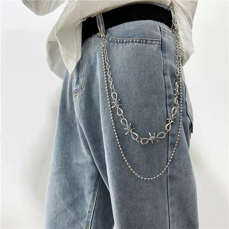 Hip-hop Punk Thorn Double Layered Pants Chains for Men Fashionable ...