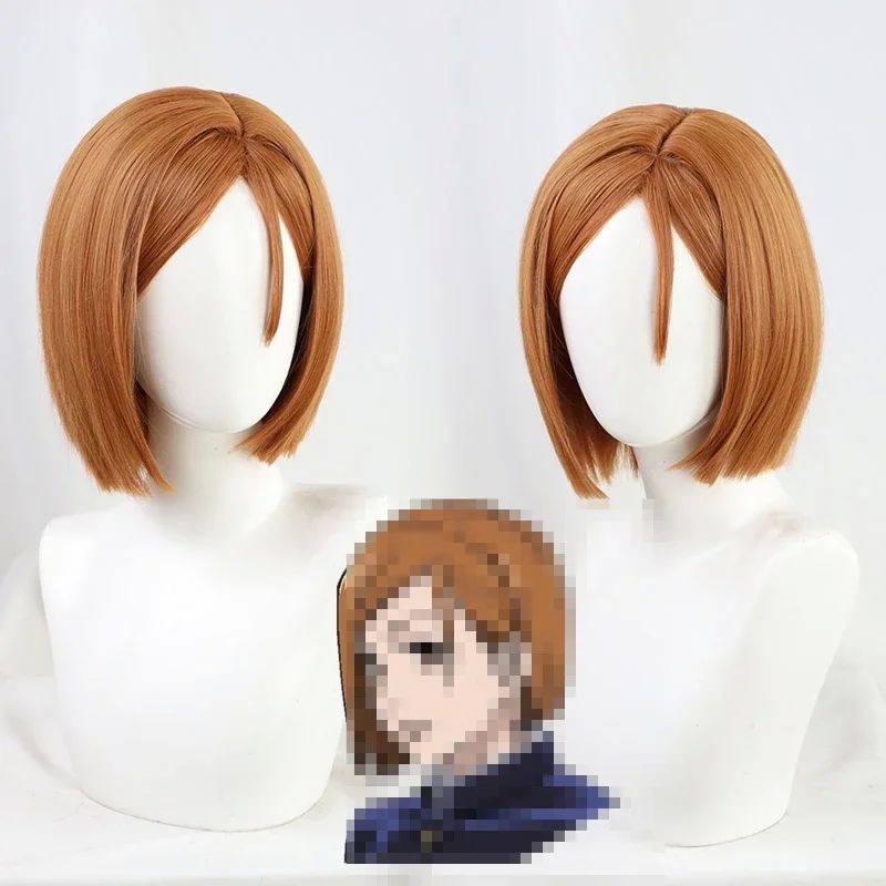 NEW Anime Jujutsu Kaisen Nobara Kugisaki Cosplay Shoes Wig Brown Boots ...