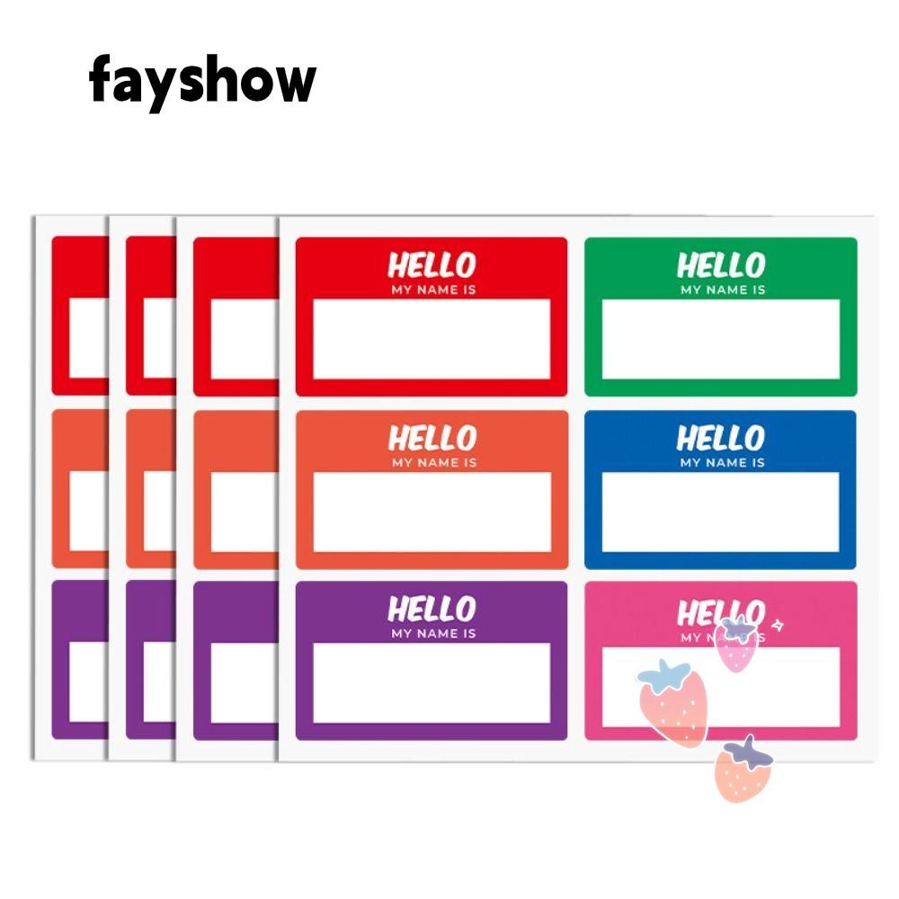 FAYSHOW2 Name Tags, Colorful Hello My Name is My Name is Stickers, 3.5 ...