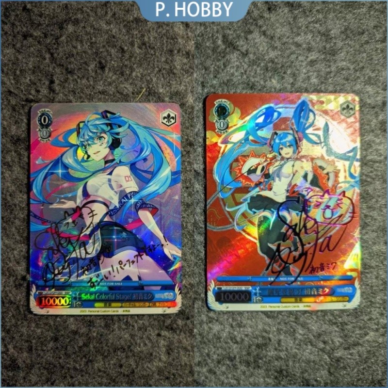 Hatsune Miku Signature Card Set 2 Pieces Homemade Card diy Card ...