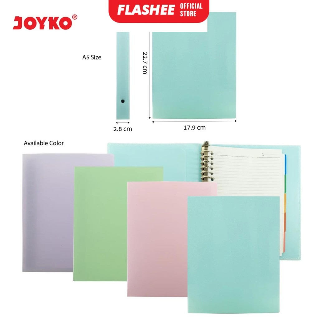 Flashee Binder Note Joyko A5 Notebook 20 Ring Journal Joyko | Shopee ...