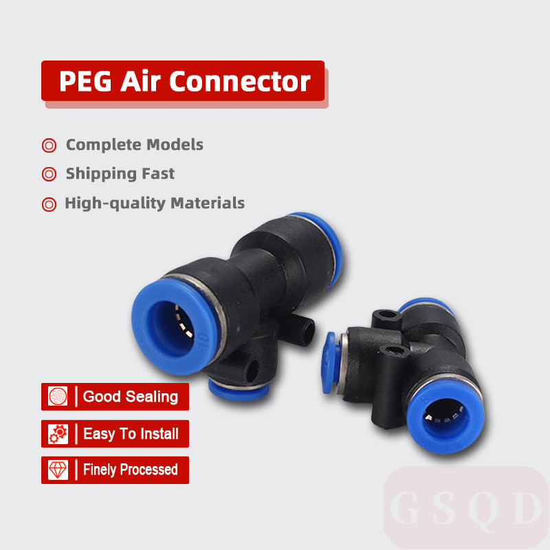 Trachea Quick Connector Pneumatic High Pressure Quick Plug T-Type Tee PEG Variable Diameter 16 ...