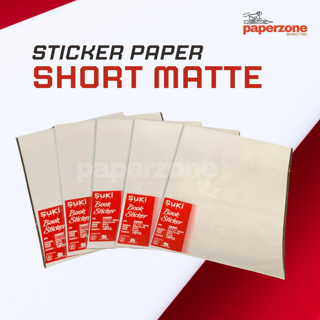 SUKI MATTE STICKER PAPER BY 10'S Label printable | Shopee Philippines