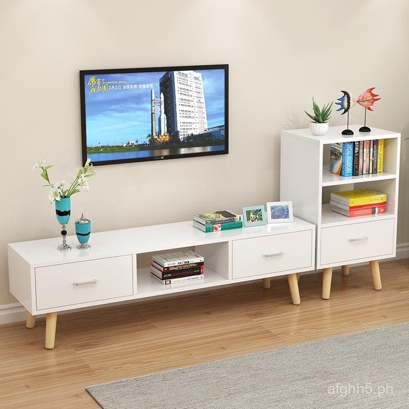 Minimalist Modern TV Cabinet Small Apartment Narrow Coffee Table Nordic ...
