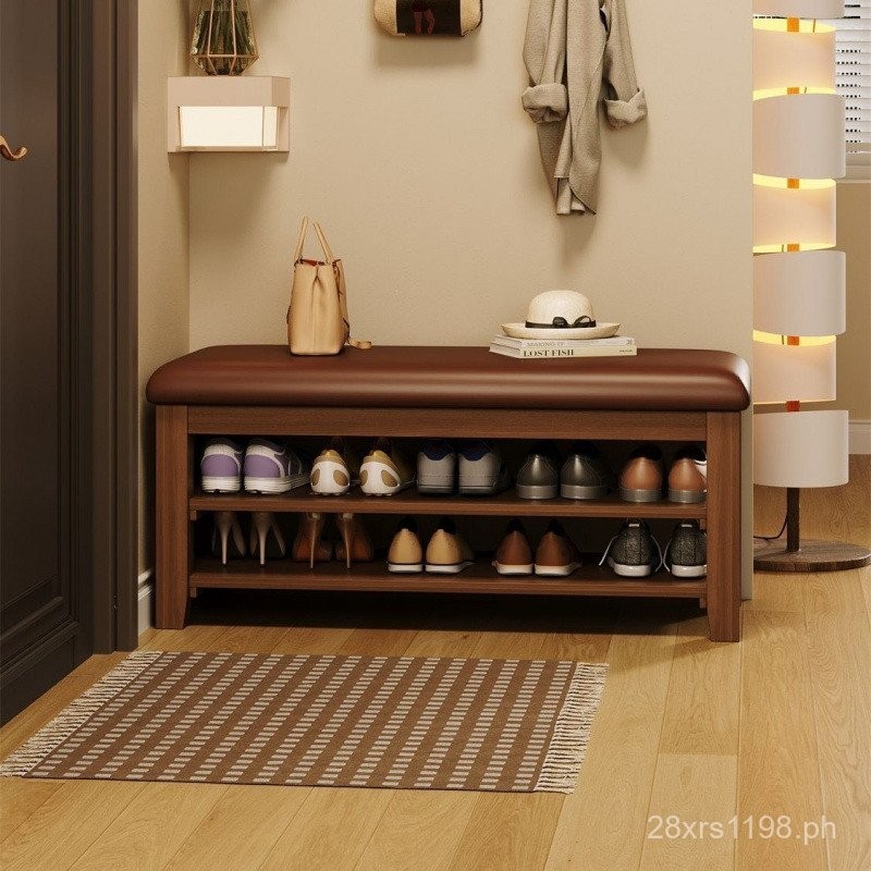 Shoe Bench Integrated Shoe Cabinet Shoe Rack Soft Cushion Shoe Changing ...