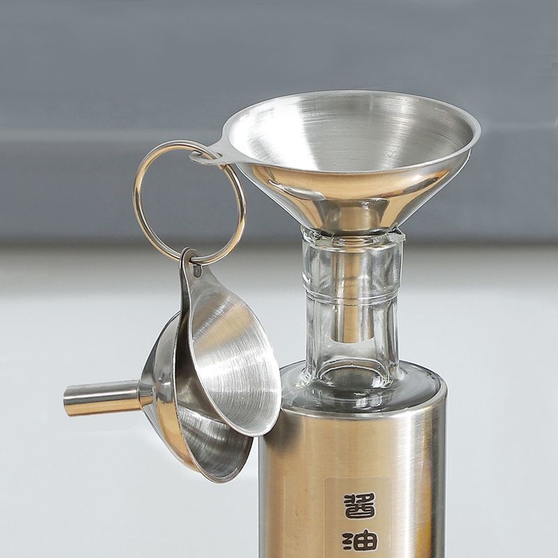 Funnel Household Stainless Steel Small Caliber Kitchen Oil Funnel Large ...