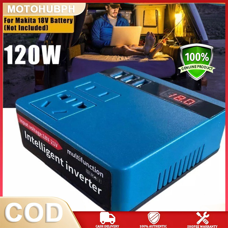 （COD）120W/220W Makita 18V Inverter - 3USB DC18V to AC220V with Overload ...