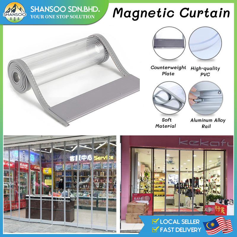 Door Curtain Magnetic Aircond Curtain Langsir Aircond Transparent ...