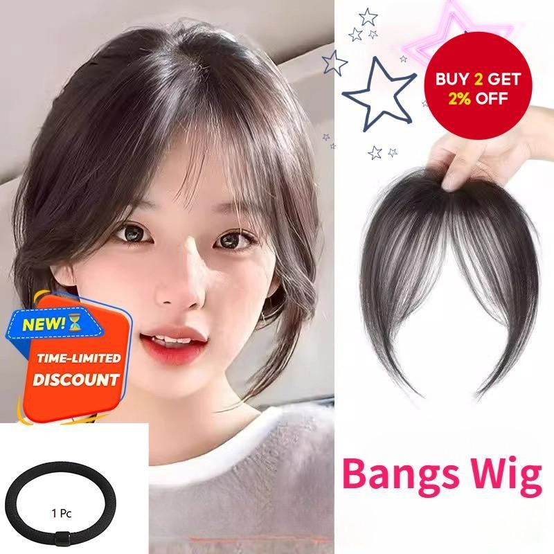 Thin Middle Part Bangs Wig for Women - Undetectable Natural Look for ...