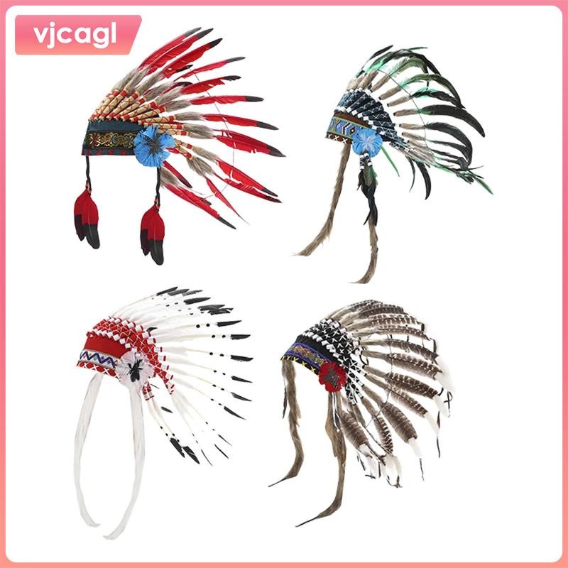 Native Indian Headdress Novelty Chief Hat for Festival Dress up Cosplay ...