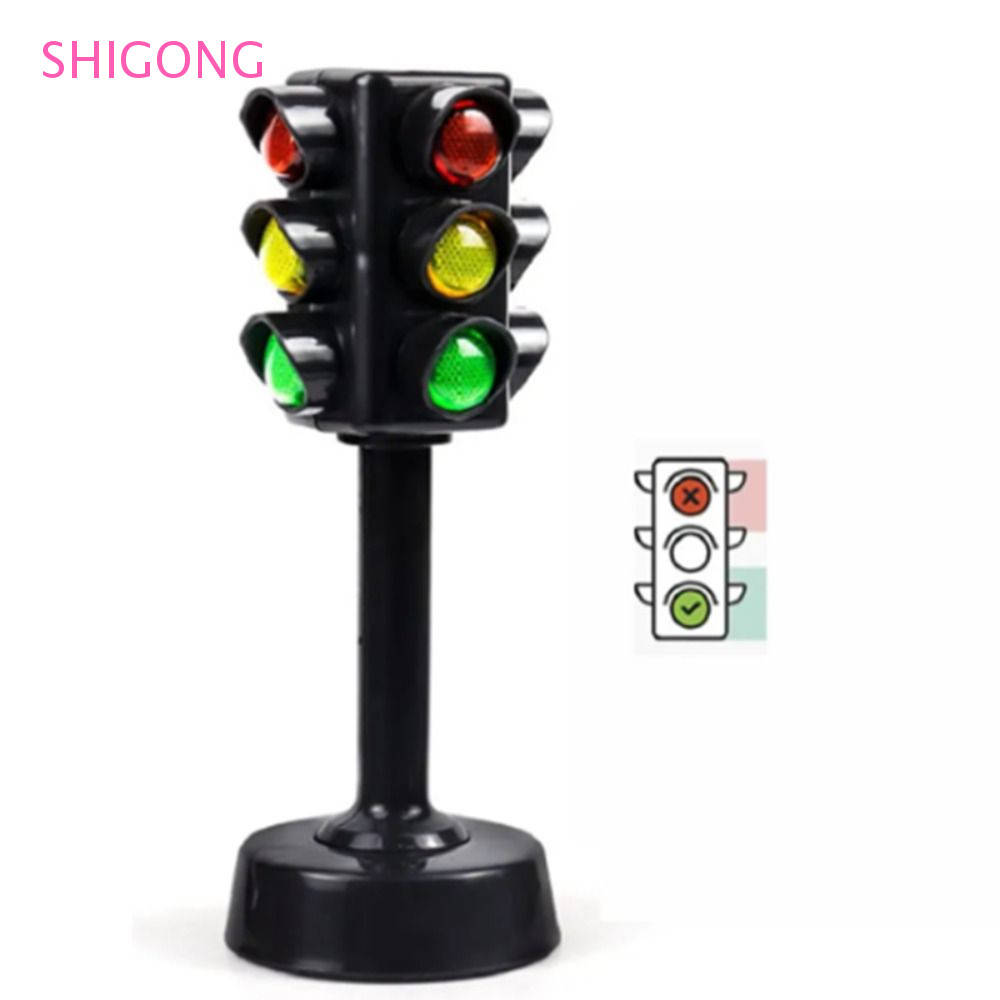 SHIGONG Mini Traffic Light, Traffic Safety Crosswalk Light Model Road ...