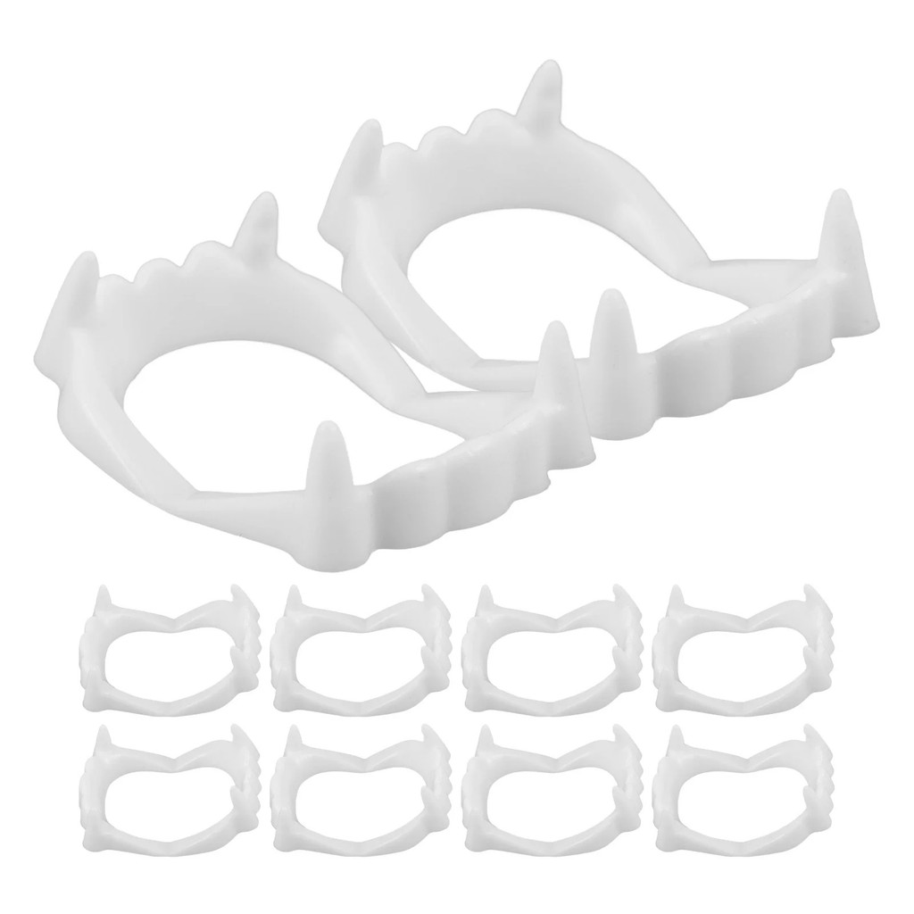 5PCS Halloween Vampire Teeth for Kids Adults Plastic Fake Teeth Toy ...