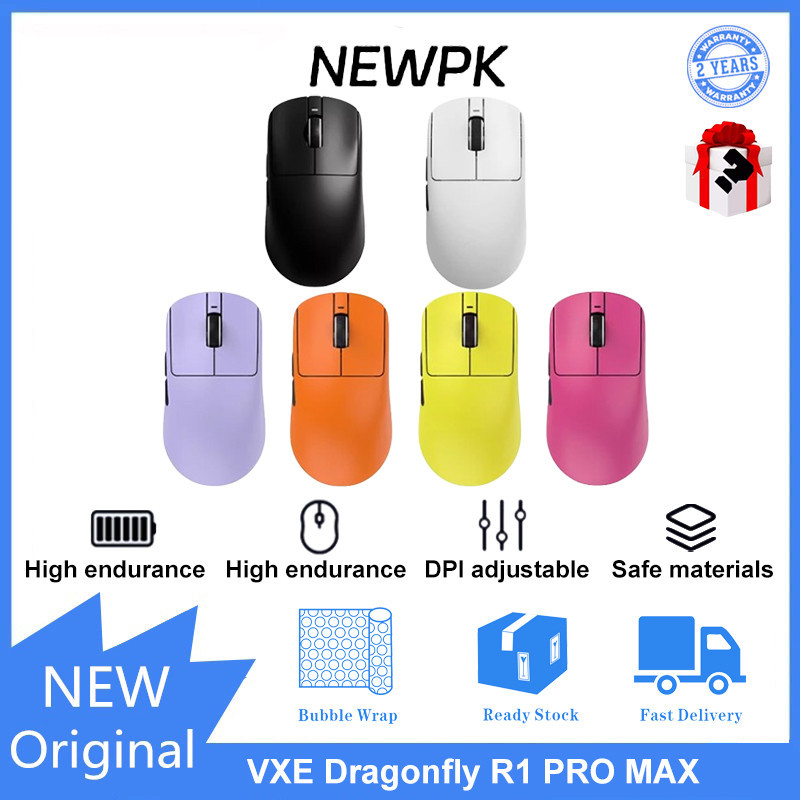 VXE dragonfly R1 PRO MAX wireless three mode Mouse Game PAW3395 ...