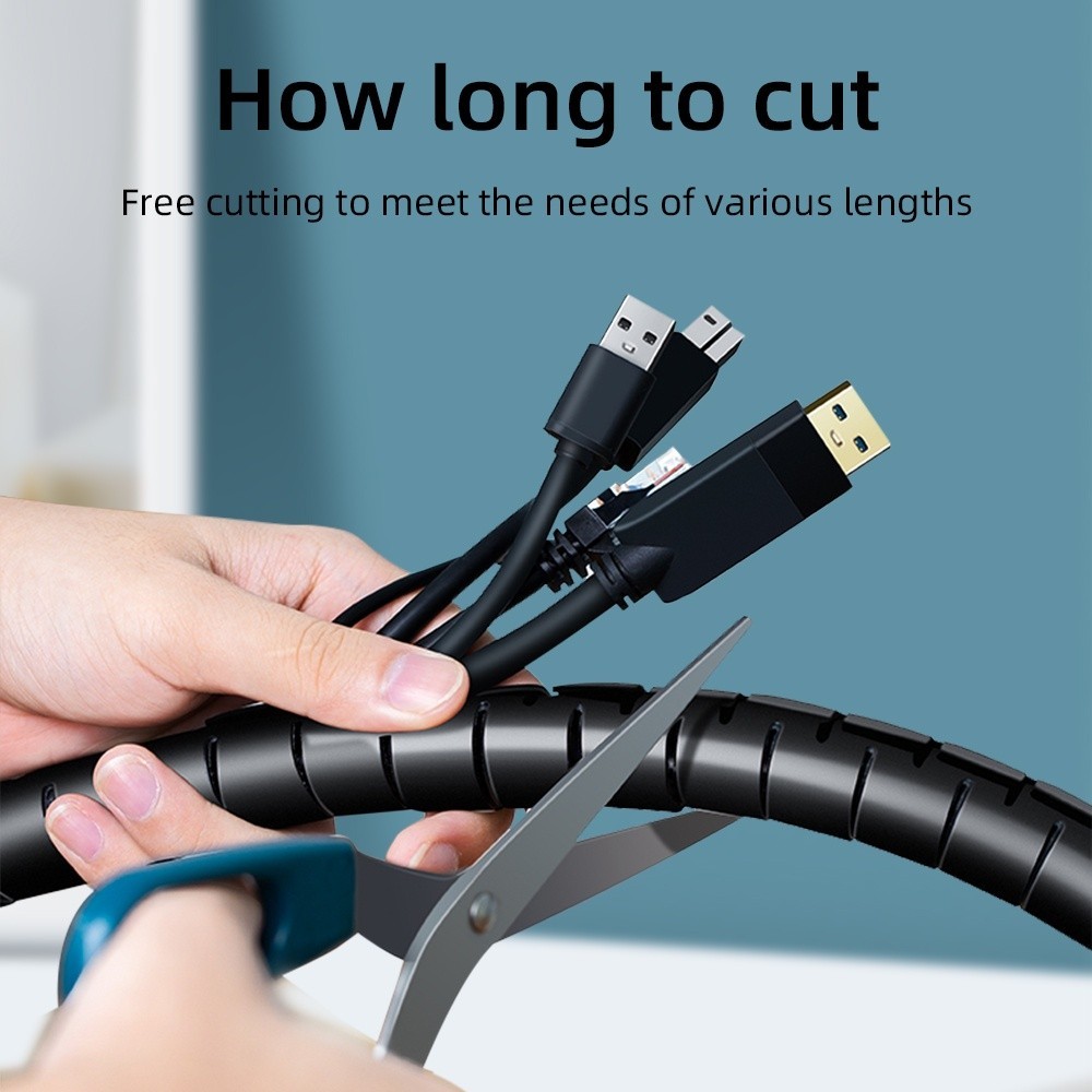 Cable Wire Tidy Wrap PC Home Cinema TV Management Organizing Kit 8/10 ...