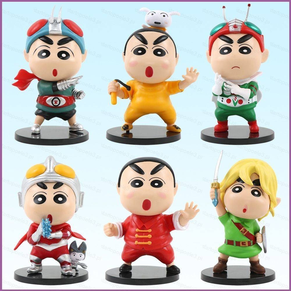 Ellen 6pcs Crayon Shin-chan Action Figure Nohara Shinnosuke cos Tang ...