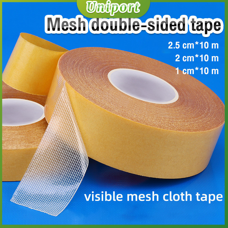 UNI 10m Double-Sided Tape Mesh Heavy High Strong Sticky Durable Duct ...