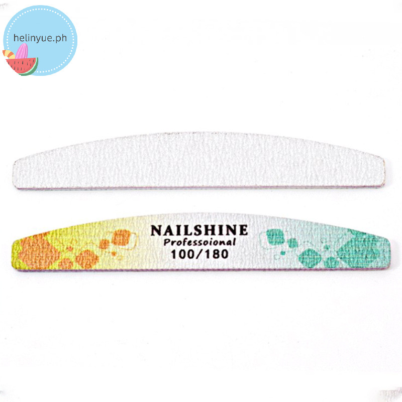 helinyue 10 Pcs Professional Nail Files For Manicure 100 180 Boat Nail ...