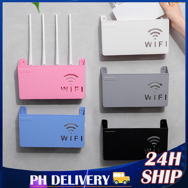 Wifi Storage Rack Punchless Router Rack Set Top Box Multi Function Wall Mounted Organiser