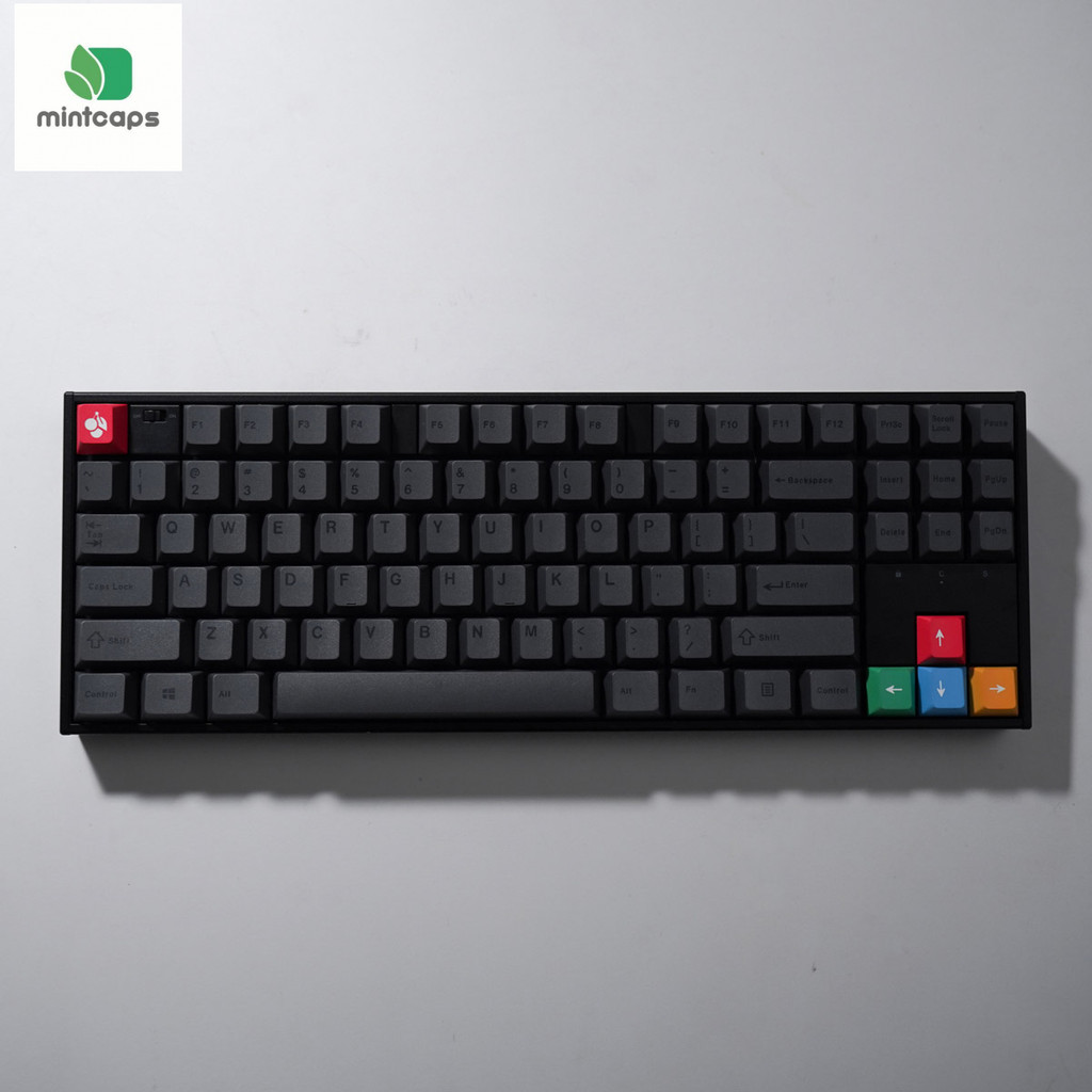 Mintcaps PBT Gray Japanese Keycaps Cherry Profile Custom Keyboard ...