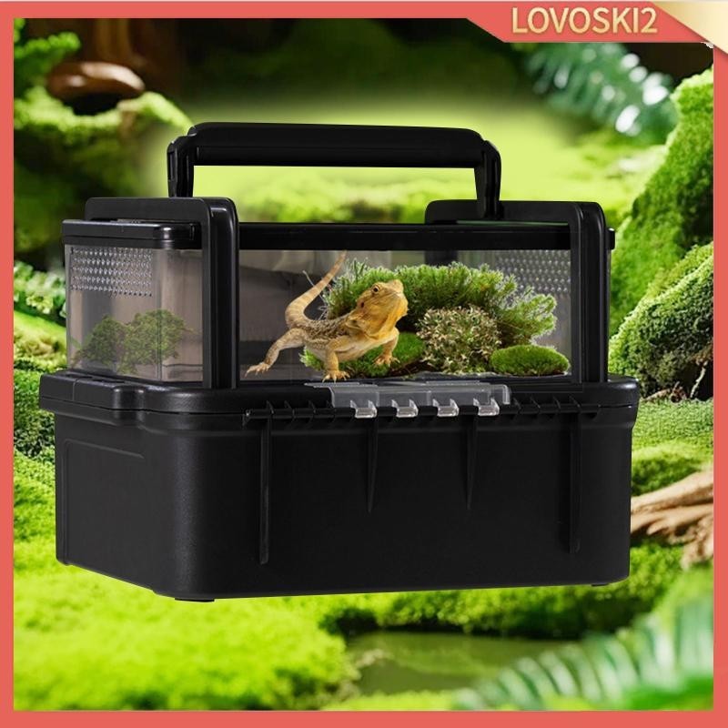 [Lovoski2] Portable Travel Reptile Tank Animal Habitat Cage for Crabs ...