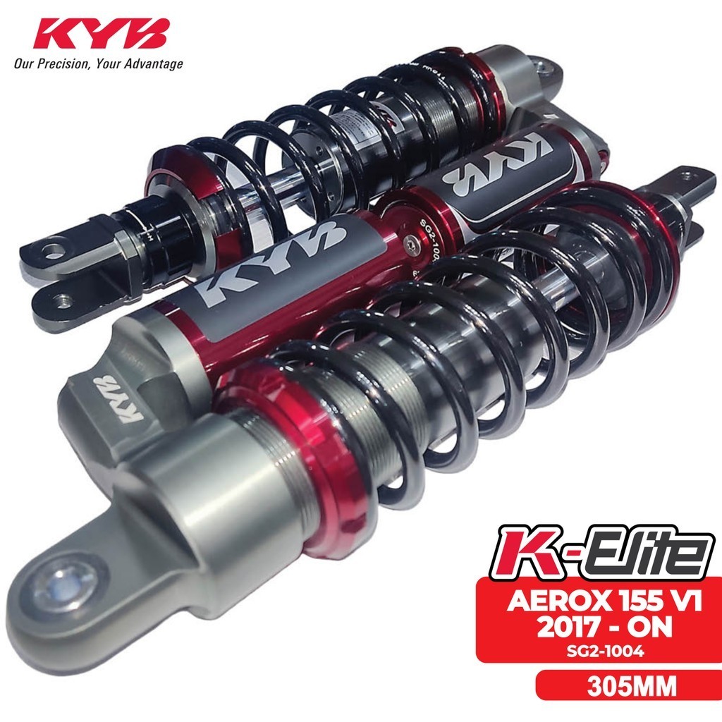 KYB K-Elite AEROX 155 V1 2017 - ON [305mm] Motorcycle Shock Absorber ...