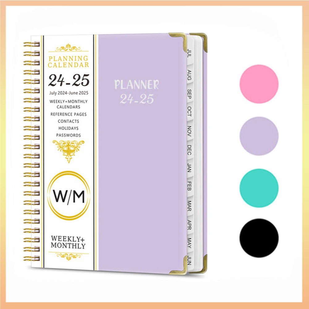 2024-2025 Planner Notebook Monthly Calendar - Jul. 2024 - Jun. 2025 ...