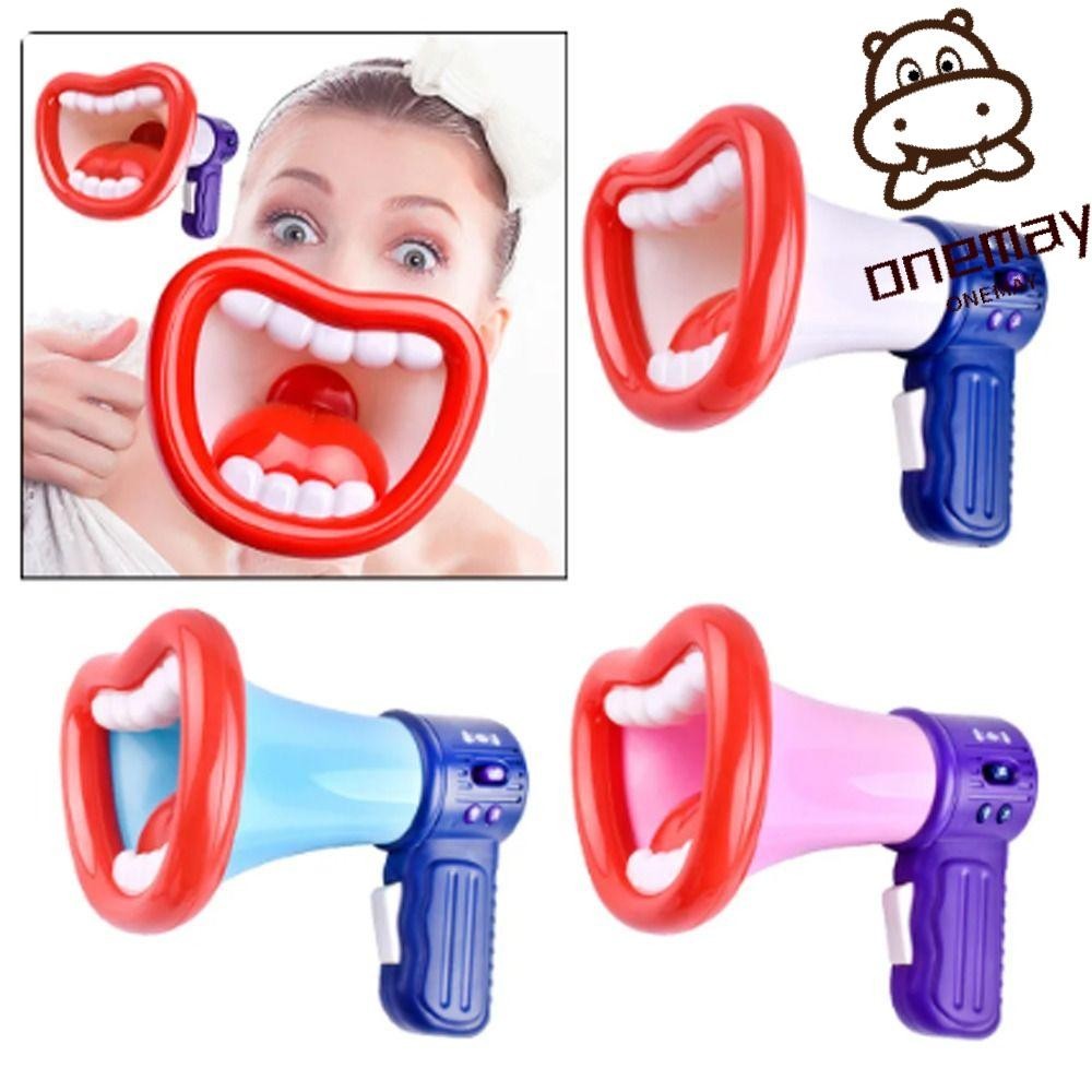 ONE-MAYSHOW Megaphone Toys, Big Mouth Funny Recording Toy, Megaphone ...