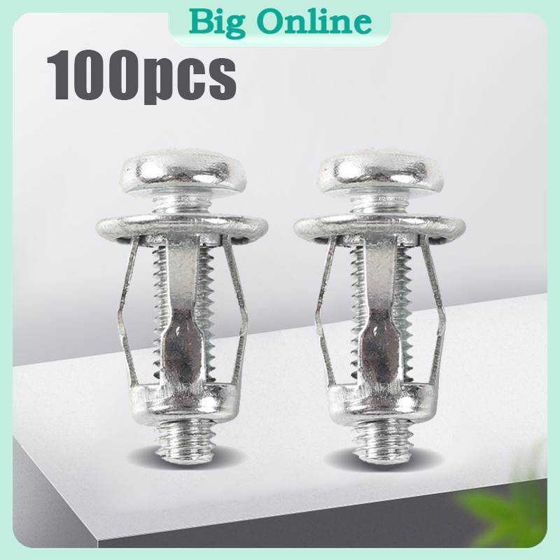 100pcs M4/M6 Metal Petal Nuts Screw Petal Rivet Lock Nuts With Screw ...