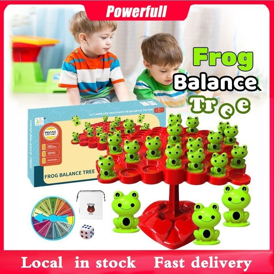 Child Toy Frog Stackable Balance Tree Math Game Educational Puzzle ...
