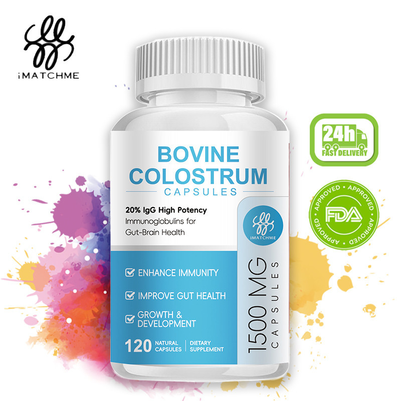 IMATCHME Bovine Colostrum Capsules Contains Probiotics To Improve ...